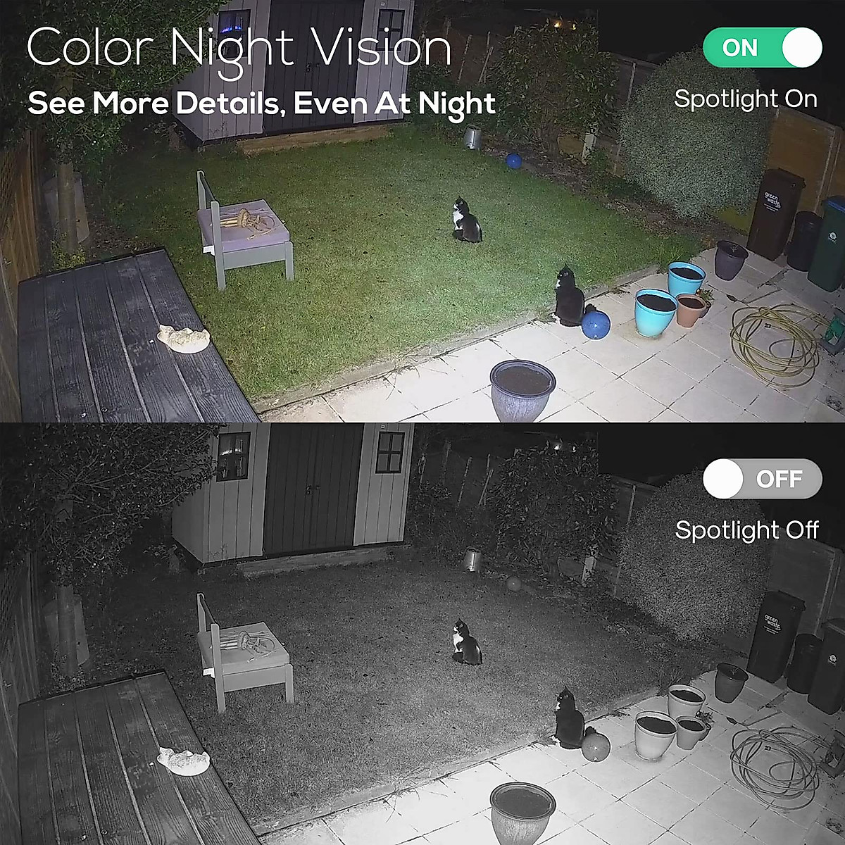 Kittyhok 2K Solar Security Camera Outdoor | 4MP FHD Wireless Security Camera, Solar Battery Powered, Smart Detection, Night Vision, and Weatherproof with Spotlight for Home Surveillance