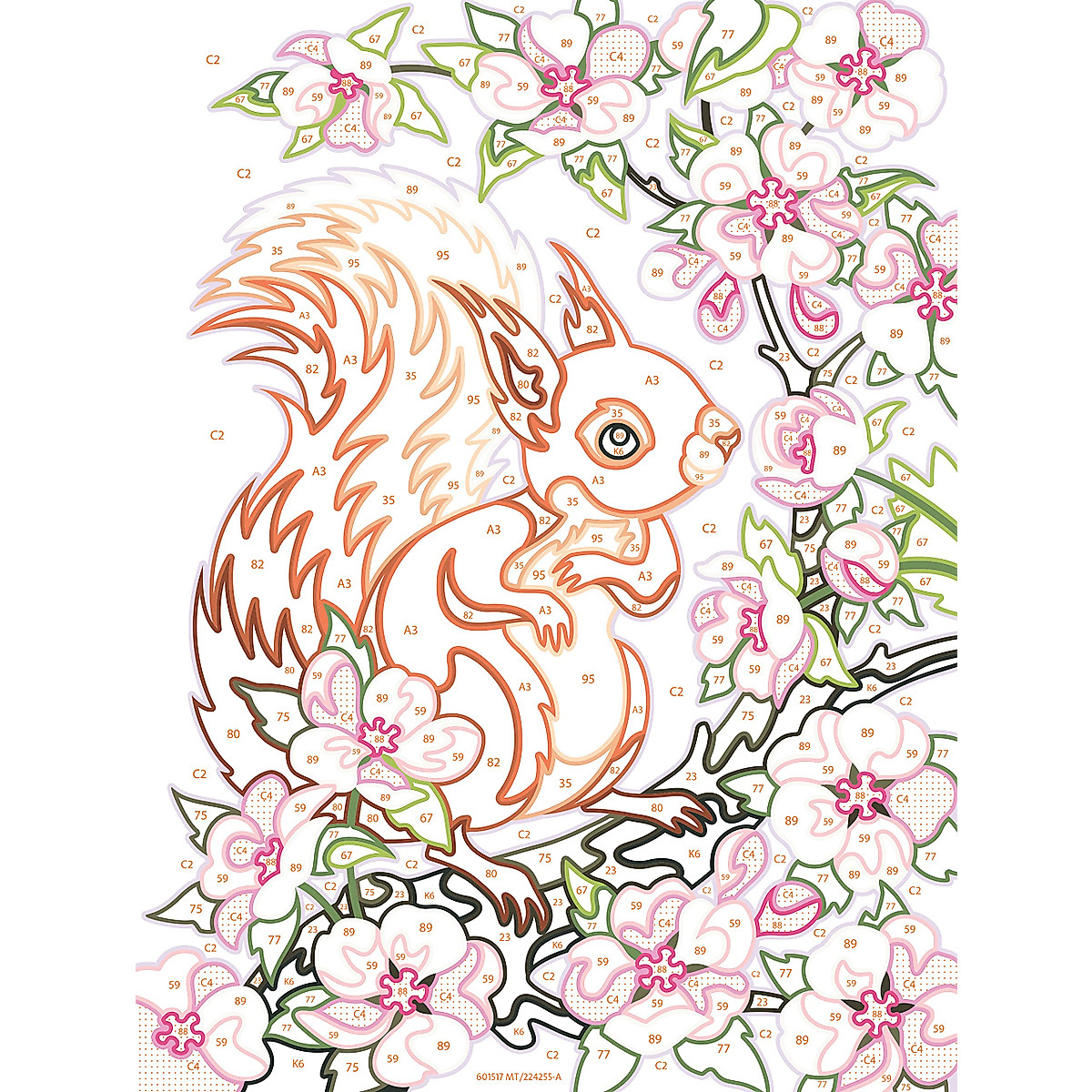 Ravensburger CreArt Spring Squirrel Paint by Numbers Kit for Kids - Painting Arts and Crafts for Ages 9 and Up