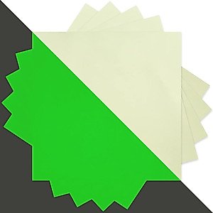 Printable Glow in The Dark Sticker Paper 8.5x11 inch 5 Sheets Luminous Water-resistant Vinyl Sticker Paper for Inkjet Printer