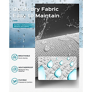 Aluminum Chaise Lounge Ourdoor - Foldable & Assemble Free Outdoor Lounge Chair with 5 Adjustable Backrest, Patio Lounge Chair for Outside Poolside Beach Pool, Grey