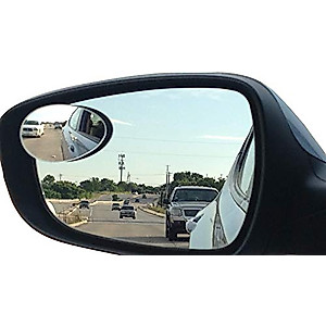Blind Spot Car Mirrors: Semi Oval Convex Rear View/Side Car Mirror |Automotive Exterior Accessories | Blindspot Stick On Mirror For Car By Utopicar (2pack)