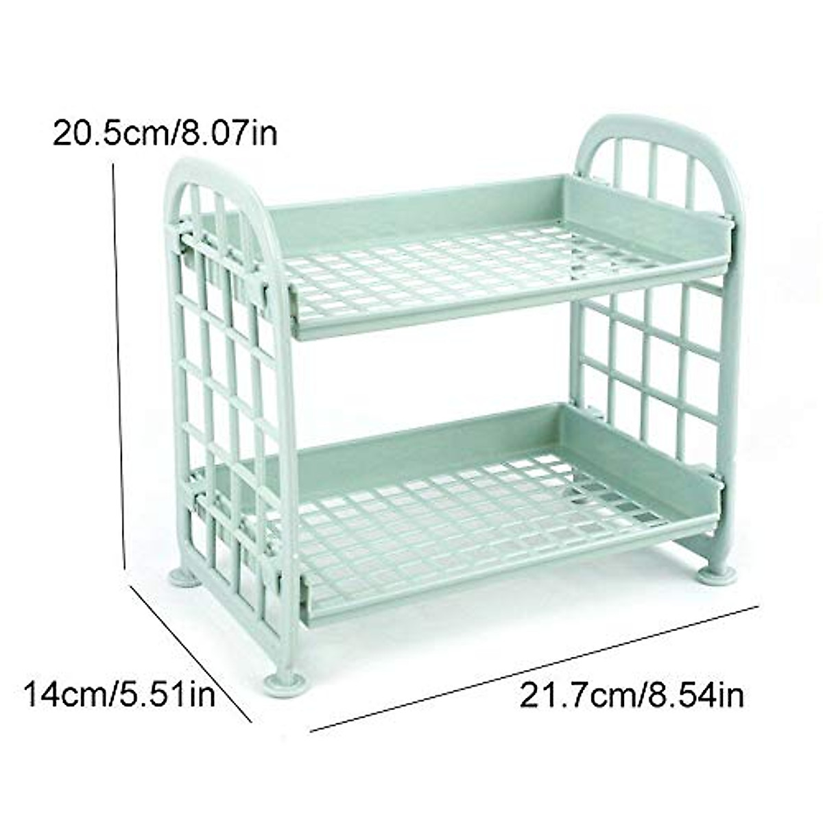 CHDHALTD Plastic Bathroom Storage Shelf,2 Layer Wall Coner Storage Rack, Home Organization Storage Shelf Holder for Kitchen Bathroom Coffee