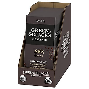 Green & Black's Organic Dark Chocolate Bar, 85% Cacao, 10 - 3.17 oz Bars