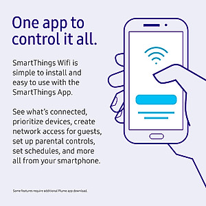 Samsung SmartThings WIFI Mesh Router Range Extender SmartThings Hub Functionality Whole-Home WIFI Coverage (Renewed)