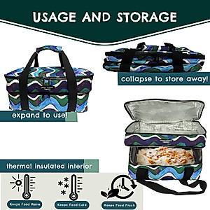 ODDS N TOTES Insulated Casserole Carrier, Double Casserole Carrier for Hot or Cold Food, Insulated Food Carrier for Casserole Dish