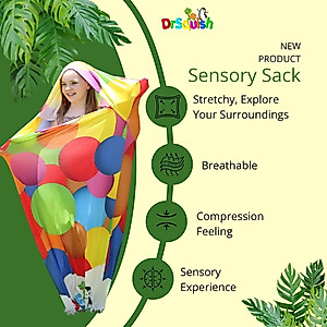 Dr Squish Sensory Sock - Bag - Sack - Washable - Body Pod - Comfortable Blanket - Blankets & Throws - Full Body wrap - Self Soothing - Wearable Blanket for Kids (3-5 years, 40 x 27 Inch)