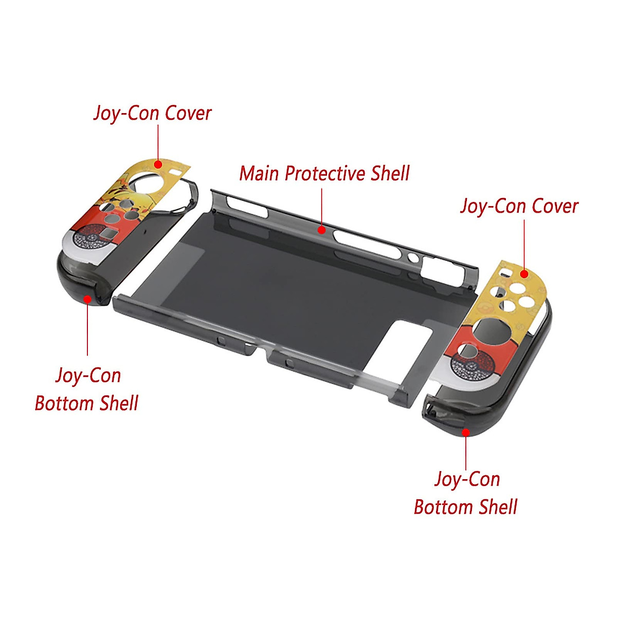 MUDEVIL Protective Case for Nintendo Switch - Cinnamoroll in Pink - Soft Anti-Scratch Shockproof Slim Cover Case for Nitendo Switch and Joystick