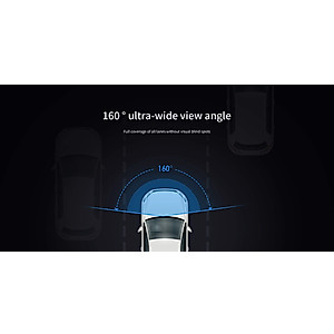 360 Dash Cam, 1296P FHD Car DashCam, 160° Wide Angle Car Camera, Color Night Vision, Built in WiFi GPS, Support Google Map, 24hr Motion Detection Parking Mode, Loop Recording(SD Card Not Included)