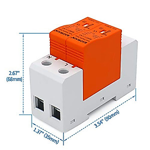 Baomain Surge Protection Breaker Device Arrester BMD1-C40 Arrester White 1P+N 20-40KA 420V