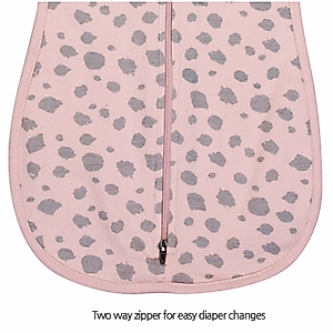 Organic Cotton Zipper Swaddle Blanket Snug Breathable Easy to use for Small Baby (Ribbon, 0-3m, Summer Season)