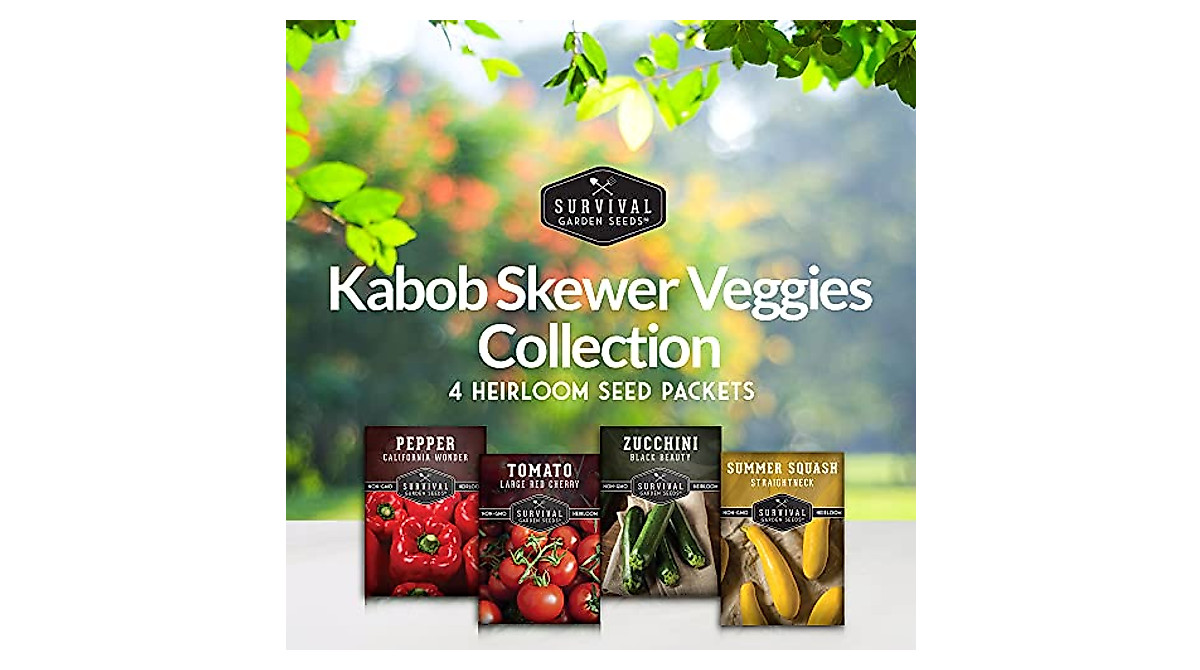 Survival Garden Seeds Kabob Vegetables Collection | Heirloom Non-GMO Seeds