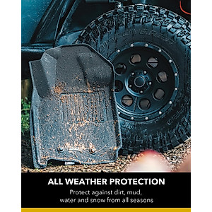 3D MAXpider Custom Fit Kagu Floor Mat (Black) Compatible with Ford Mustang 2015-2025 - Full Set