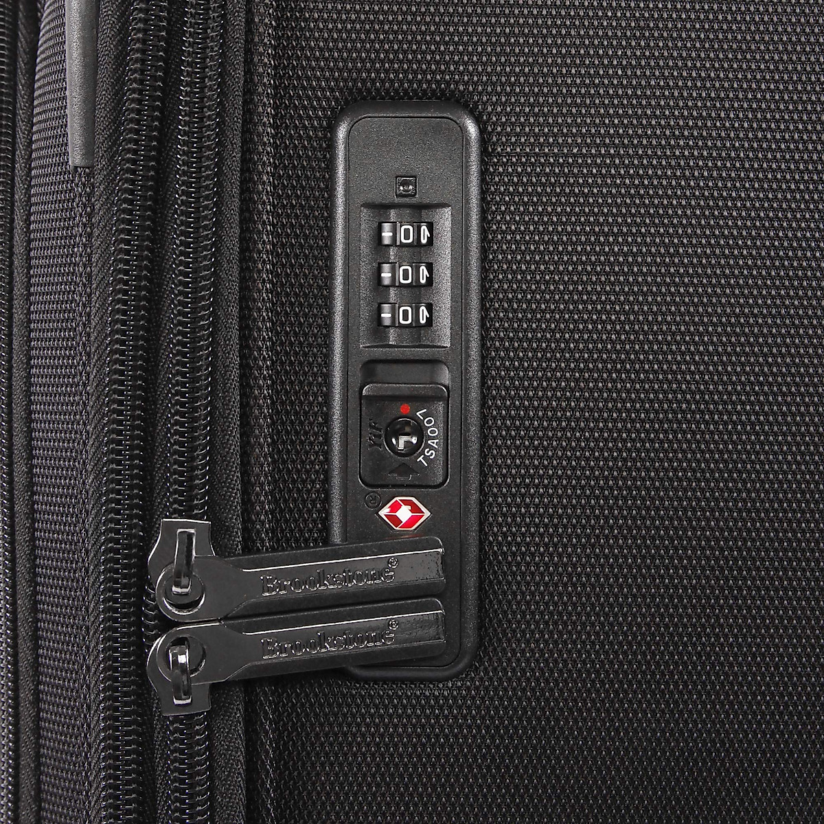 Brookstone Luggage Elswood Spinner Suitcase, Black, Carry-On