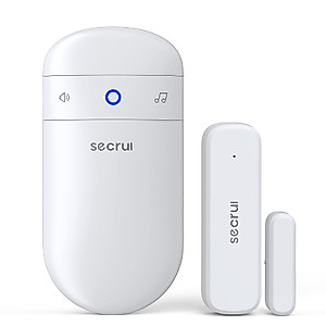 SECRUI Door Chime, Door Sensor Chime with Adjustable Volume, Easy Installation, 400ft Range, 52 Chimes, M508+D7 Door Open Chime for Business/Home When Entering, White