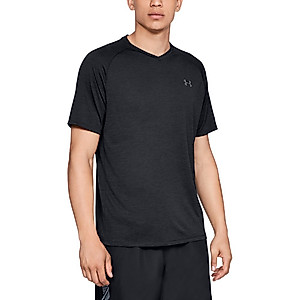Under Armour Men's UA Tech V-Neck Short Sleeve LG Black
