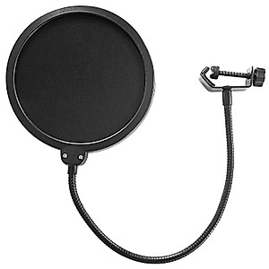 AxcessAbles MX-100 Professional Cardioid Studio Condenser XLR Microphone with AxcessAbles SF-101 Half Dome Isolation Shield for Streaming & Studio Recording