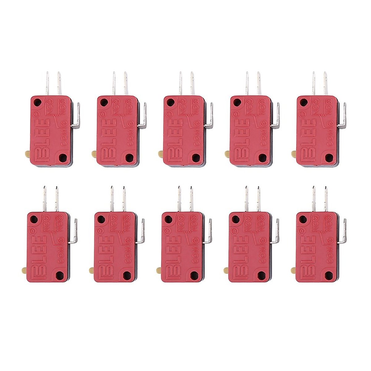 Walfront 3 Pins Push Button Micro Switch Replacement for Arcade Game,10Pcs Red, Collection