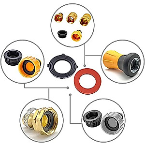 Vetico Garden Hose Washer Heavy Duty Rubber Washer Seals Fit All Standard 3/4 Inch Garden Hose and Water Faucet Fittings,32Packs