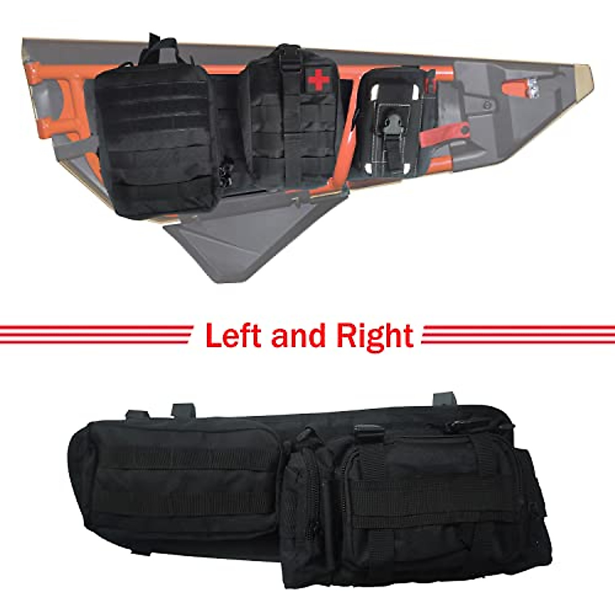 X3 Door Bag, Door Mat Capable of Hanging Molle Bag and Molle Panel Cover with Storage Function, Compatible with the Left and Right Sides of the Front Door of 2017 2018 2019 2020 2021 Can Am X3 Maverick X RS DS Max Turbo R Left Accessories