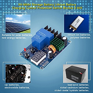 Oumefar XH-M604 Charger Protection Board DC 6-60V Battery Charging Control Module with Digital Display for Home Charger Solar Energy