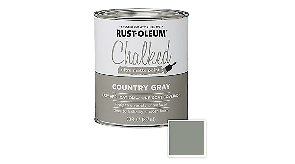 Rustoleum 285141 Country Gray Chalked Ultra Matte Paint for DIY Projects