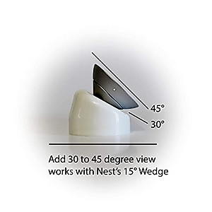AirTech Home Automation Wedge Extender Kit Mount Compatible with Nest Hello 1st Generation, White Classic Pill Made for Nest Hello, Outdoor use.