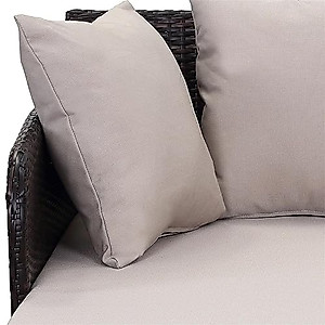 SAFAVIEH Outdoor Collection August Titanium & Sand Daybed