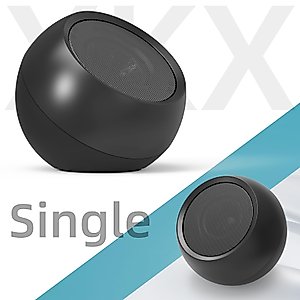XKX [Single] USB Computer Speakers for Desktop, PC, Laptop, Small Plug-N-Play Speakers with Crystal-Clear Sound, Loud Volume, Rich Bass, Compatible with Windows/macOS/ChromeOS/Linux
