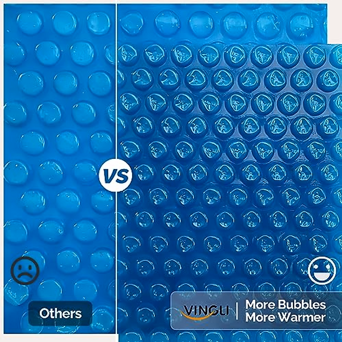 VINGLI 12Mil Solar Pool Cover Rectangle Solar Blanket for Inground Pool ...