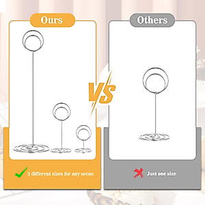 Prasacco 36 Pieces Table Number Holders, 3 Size Place Card Holder Wedding Table Name Card Holder Clips Silver Photo Holder Clips Memo Note Photo Stand Table Picture Holder for Wedding Party