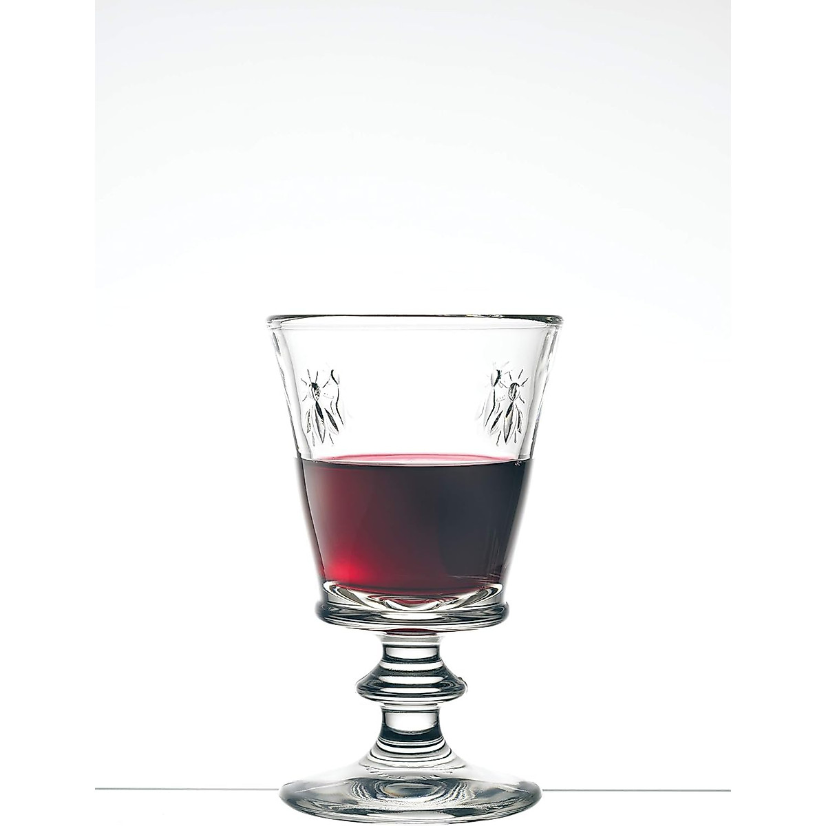 La Rochere Napoleon Bee 12 oz Wine Tasting Glasses - Set of 6. Iconic French Wine Glasses w/ the French Bee Embossed Design