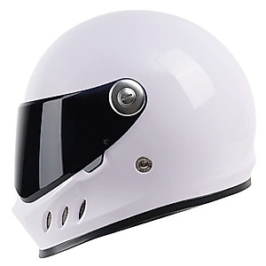 DCLINA Girls Cool Women's Motorcycle Helmet Men's Modular Flip up Visors Retro Full Face Helmets, DOT Approved Helmet, for ATV Moped Racing Crash Motocross, with Vent Holes/Braid/Bow