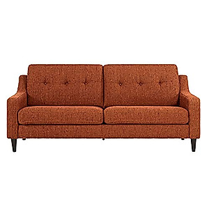 Domesis Scooped Arm Sofa in Orange Tweed