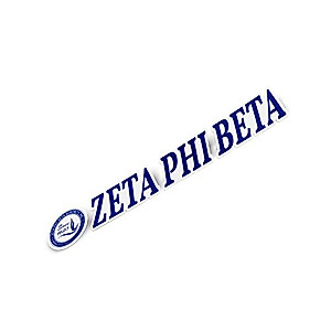 Zeta Phi Beta Name Logo Vinyl Decal Laptop Water Bottle Car Scrapbook (V2 8 Inch Sticker)