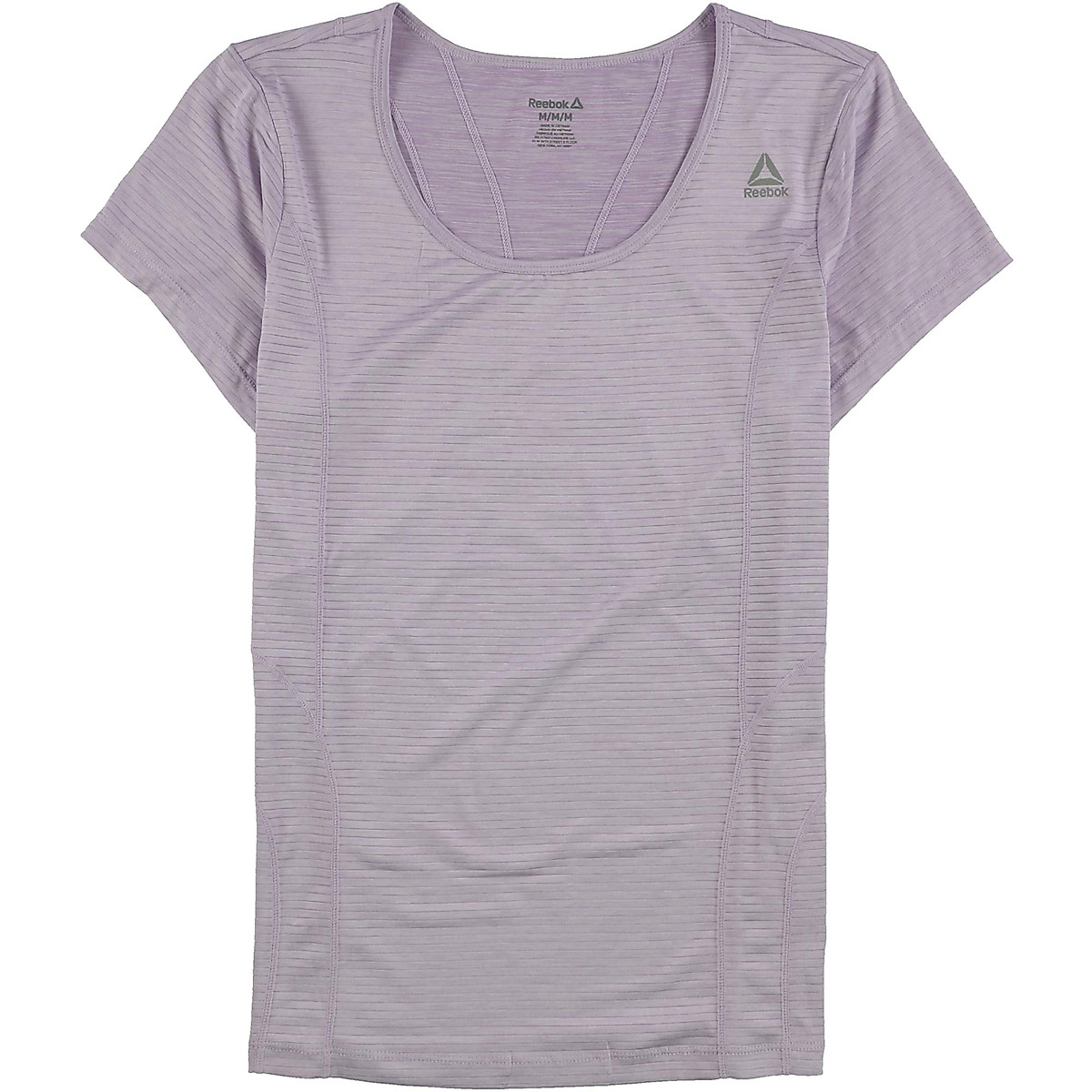 Reebok Womens Mini Burnout Basic T-Shirt, Purple, X-Large