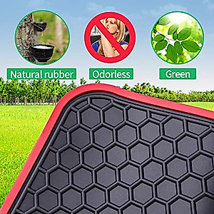 Ucaskin Car Floor Mats Custom Fit for Ford Escape 2013 2014 2015 2016 2017 2018 2019/2013-2019 Ford C-Max Odorless Washable Rubber Foot Carpet Heavy Duty All Weather Protection Car Floor Liner-Black