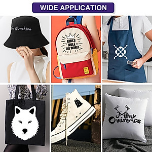 CAREGY 2Rolls 12" x 20ft HTV Vinyl Rolls Black and White Set Heat Transfer Vinyl for T-Shirts Iron on Vinyl Easy to Cut Weed for DIY Heat Vinyl (12" x 20ft Each Roll)