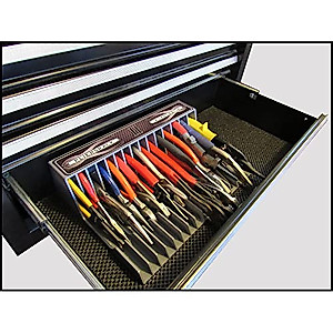 Plyworx Pliersrack PLR15 Plier Organizer - Sturdy Plastic 15 Pliers Holder for Tool Box Organization, Plier Rack Tool Organizers for Toolboxes and Storage