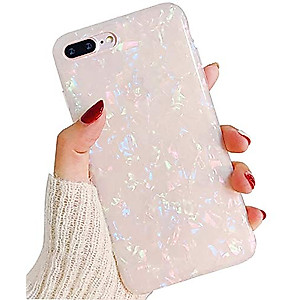 J.west iPhone 8 Plus Case/iPhone 7 Plus Case, Cute Ultra Thin [Tinfoil Series] Macaron Color Bling Lightweight Soft TPU Case Cover for iPhone 7 Plus / 8 Plus (Colorful)