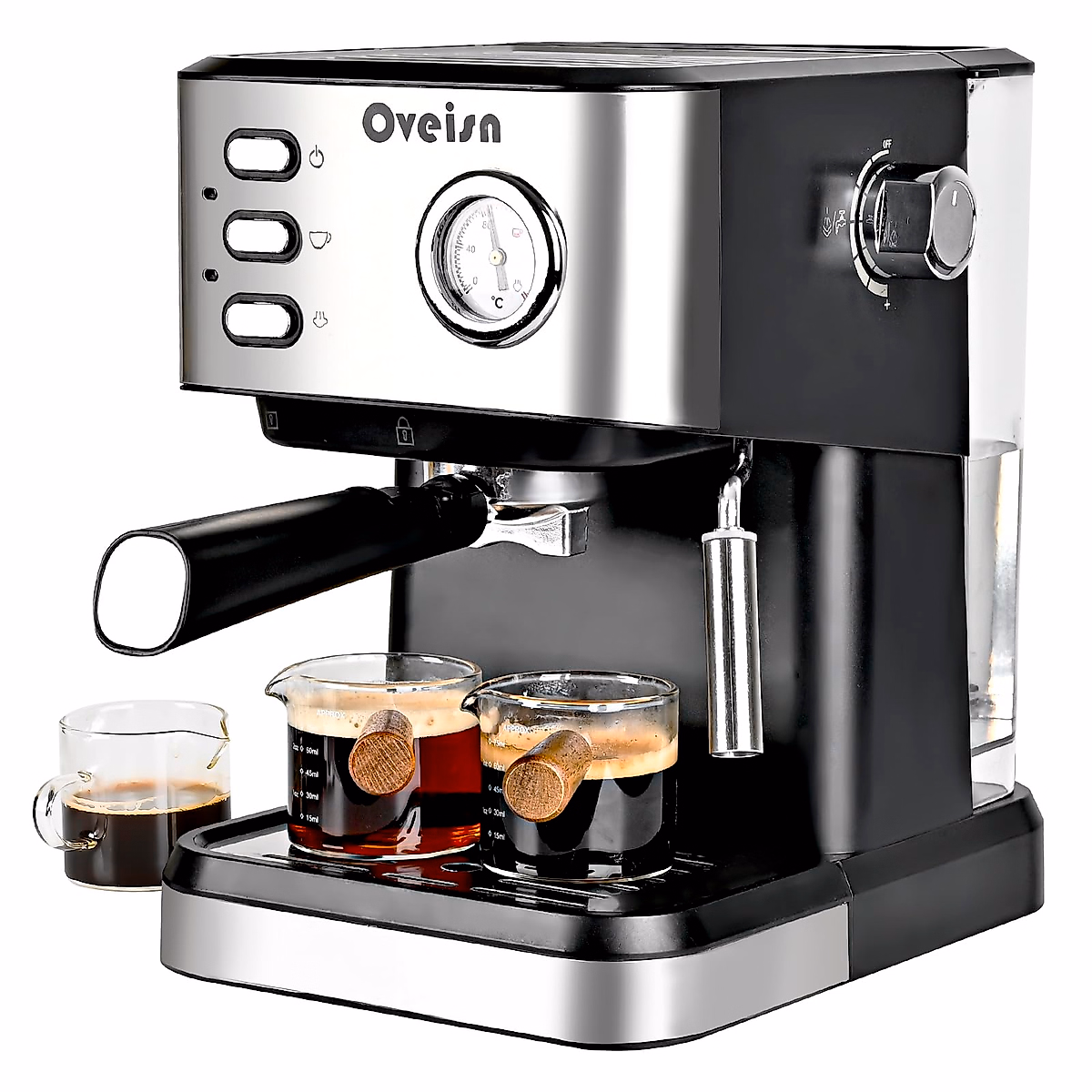 oveisn Espresso Machine Home Espresso Coffee Machine Compact Espresso Coffee Fast Heating for Cappuccino/Latte Coffee Machine for Home, Office