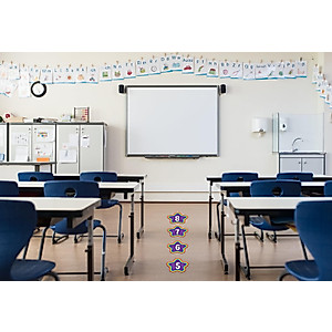 WaaHome Line Up Spots for Classroom Floor - 36pcs 4" Removable Vinyl Dots Number Stickers - Teacher Supplies and Decorations