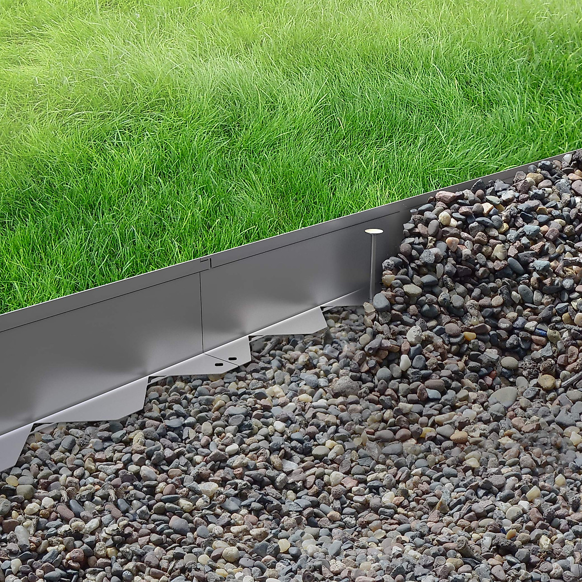 Vodaland - 2 inch Stainless Steel Garden Edging Complete Set with Included Installation Nails. (3)