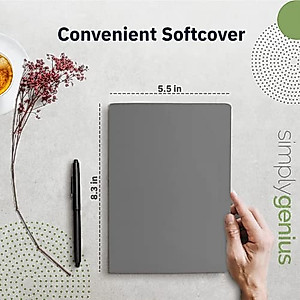 Simply Genius A5 Notebooks for Work, Travel, Business, School & More - College Ruled Notebook - Softcover Journals for Women & Men - Lined Note Books with 92 pages, 5.5" x 8.3" (Gray, 30 pack)