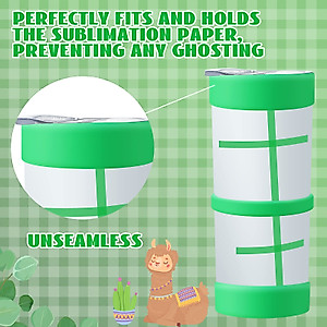 Yoande 24 Pcs Silicone Bands for Sublimation Cups 2 Size Elastic Heat Resistant Thick Ring Rubber Holder Tumbler Printing Band for Wrapping Cup Prevent Ghosting DIY Craft