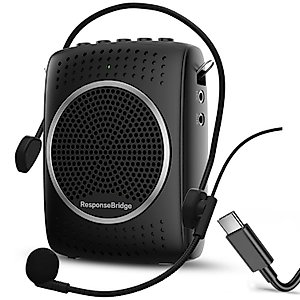 Voice Amplifier for Teachers Personal Wired Microphone Headset - Loudly Rechargeable Portable Microphone with Speaker, 2000mAh Small Pa System with Headset Microphone Classroom ect S309