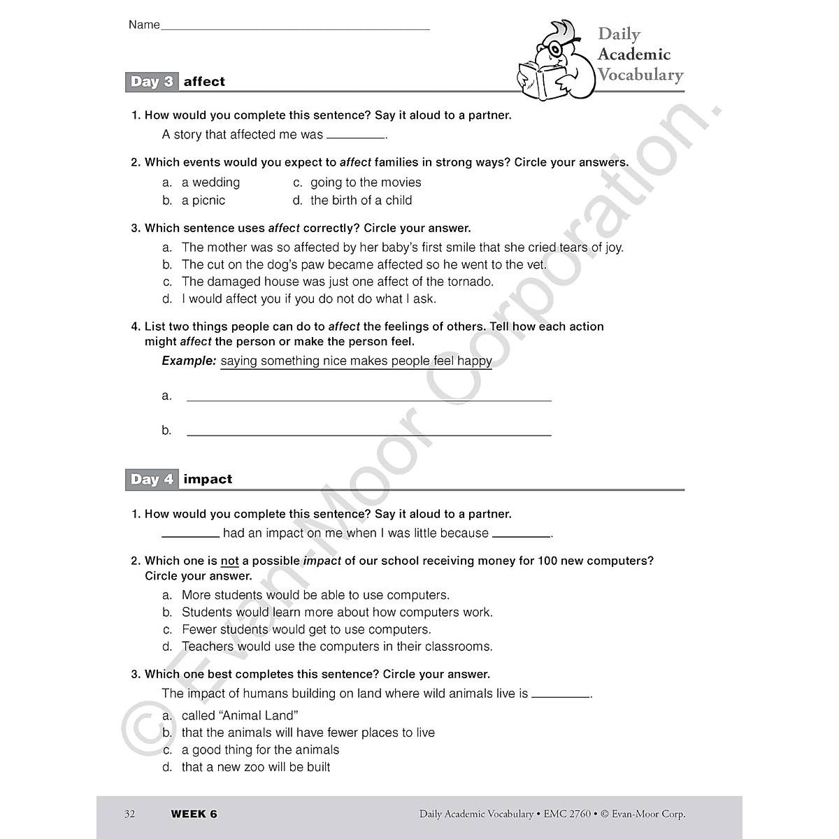 Daily Academic Vocabulary, Grade 4