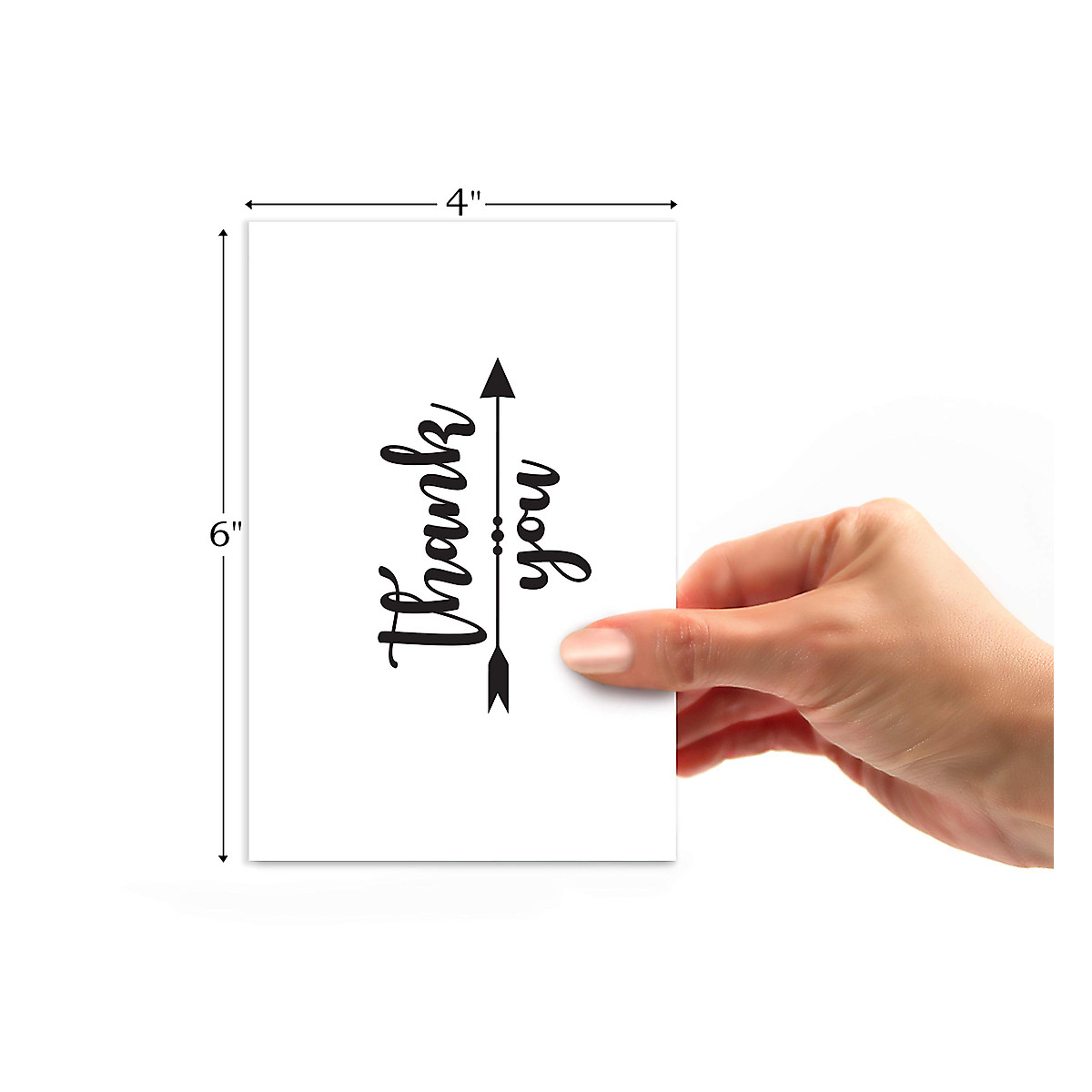 Cavepop 36 Pack Card Box Assorted Thank You Cards with Envelopes, Black and White Handwritten Blank Cards for a Greeting, Notes, Gifts with Envelopes for Wedding, Baby and Bridal Shower