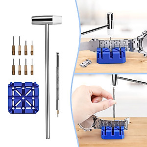 JOREST Watch Repair Kit, for Watch Battery Replacement & Watch Band Adjustment & Watch Cleaning, Watch Wrench Back Remover, Watch Case Opener, Watch Screwdriver, Watch Link Removal Tool