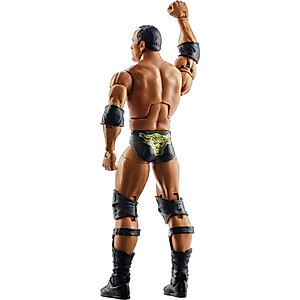 Mattel WWE The Rock WrestleMania Elite Collection Action Figure with Accessory & "Mean" Gene Okerlund Build-A-Figure Parts, 6-inch