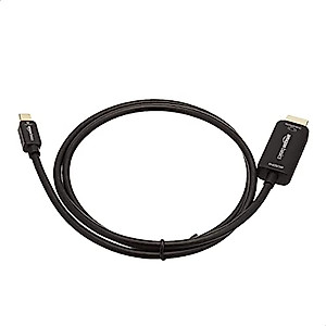 Amazon Basics Mini DisplayPort to HDMI Display Adapter Cable 4K@60Hz - 3 Feet, Black
